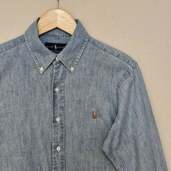 Ralph Lauren | Shirts | Ralph Lauren Chambray Button Down Slim Fit S | Poshmark